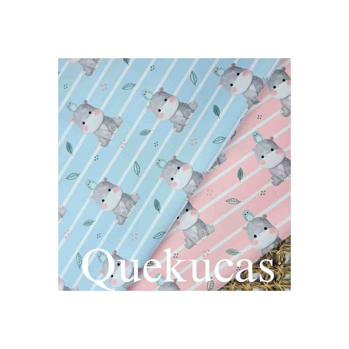 IMPERMEABLE CANVAS HIPPO AZUL