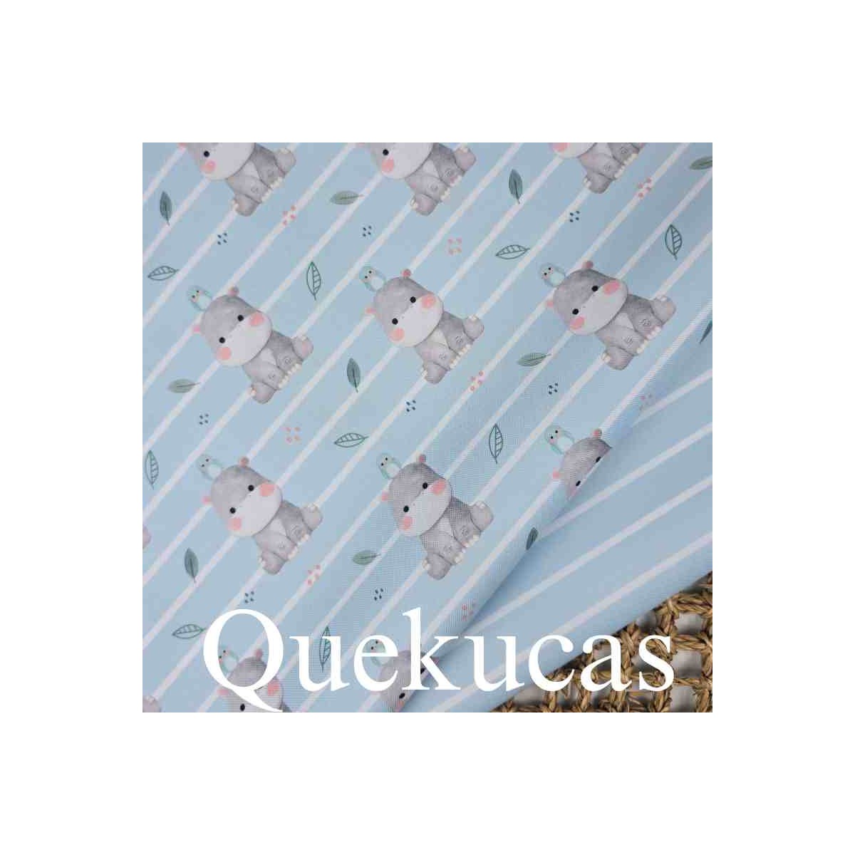 IMPERMEABLE CANVAS HIPPO AZUL